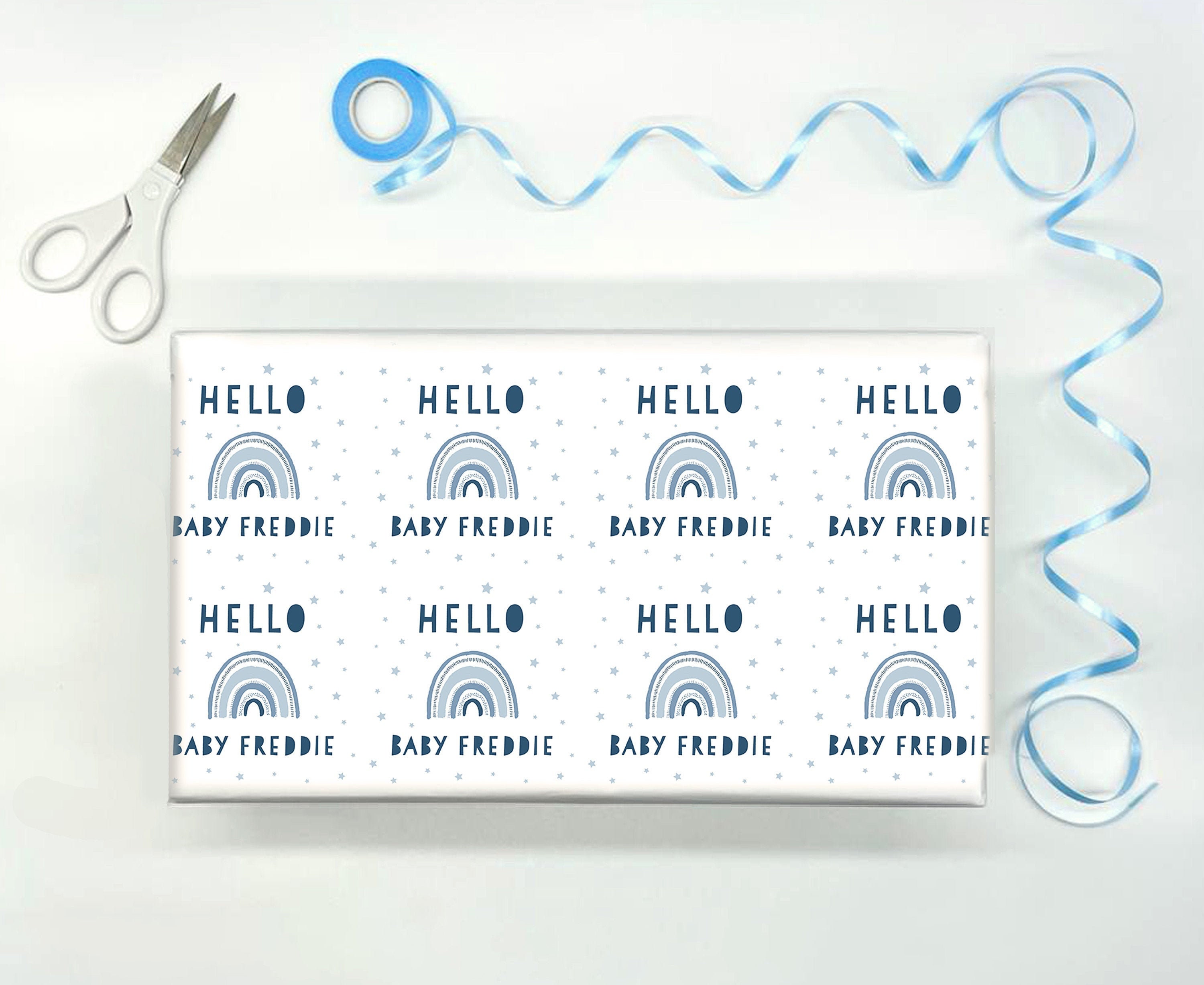 Personalised New Born Gift Wrap / Personalised Baby Boy | Etsy