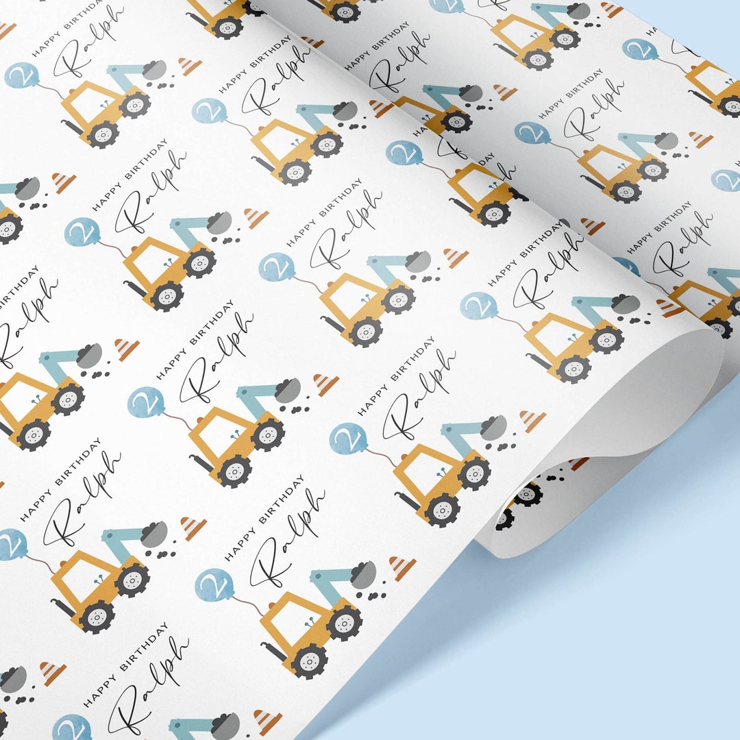 CONSTRUCTION / DIGGER THEME Personalised Wrap / Vehicle Personalised ...