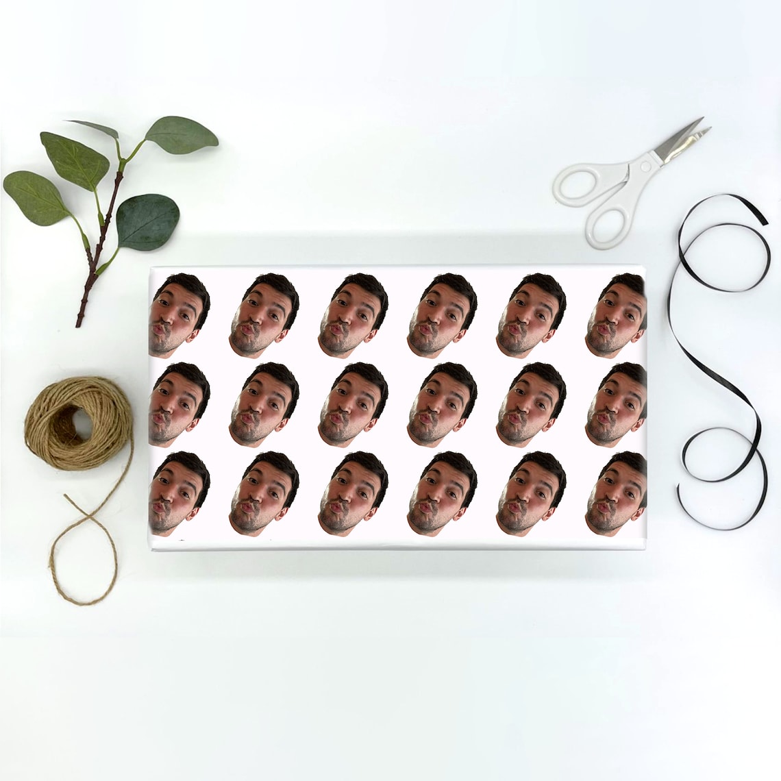 Customised Face Gift Wrap / Personalised Wrapping Paper / | Etsy UK
