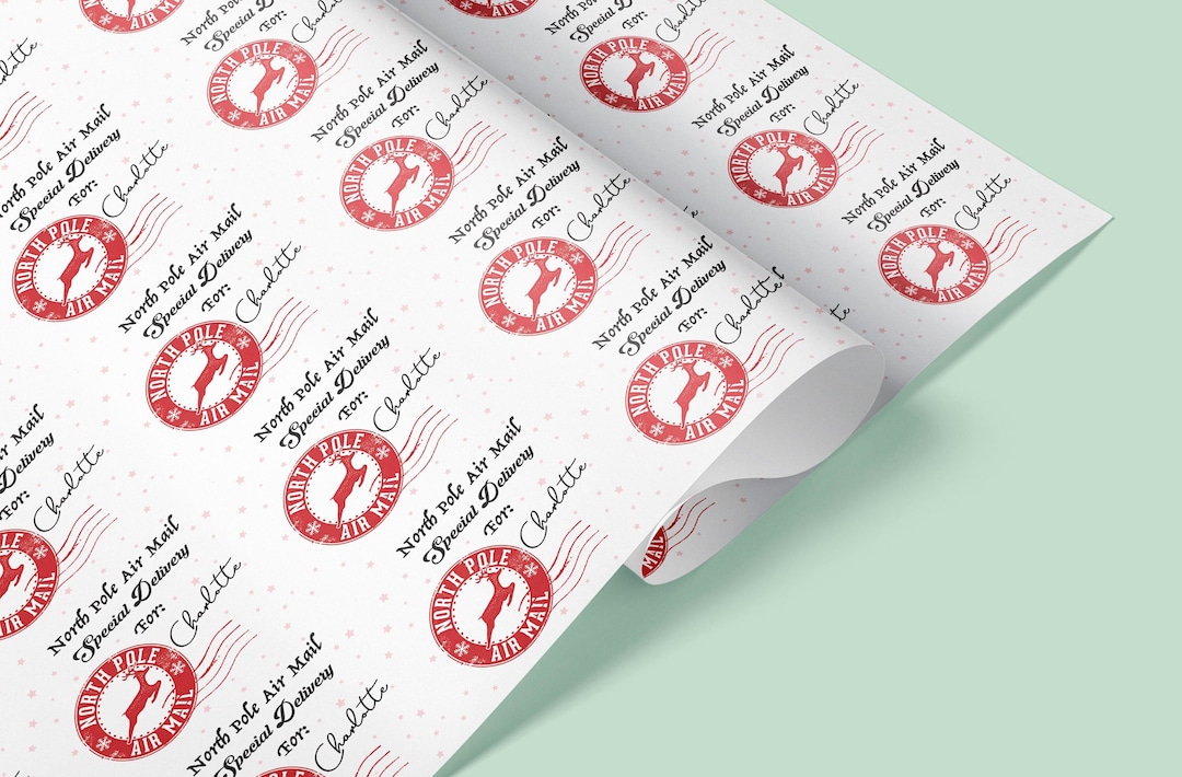 Personalised Christmas Special Delivery Wrapping Paper | North Pole ...
