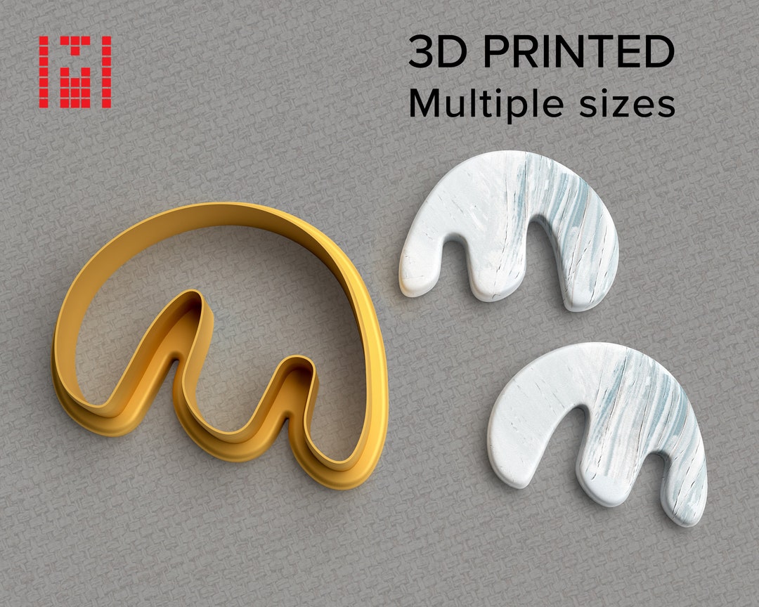 Organic Shape Polymer Clay Cutters for DIY Jewelry 8 Different Sizes ...