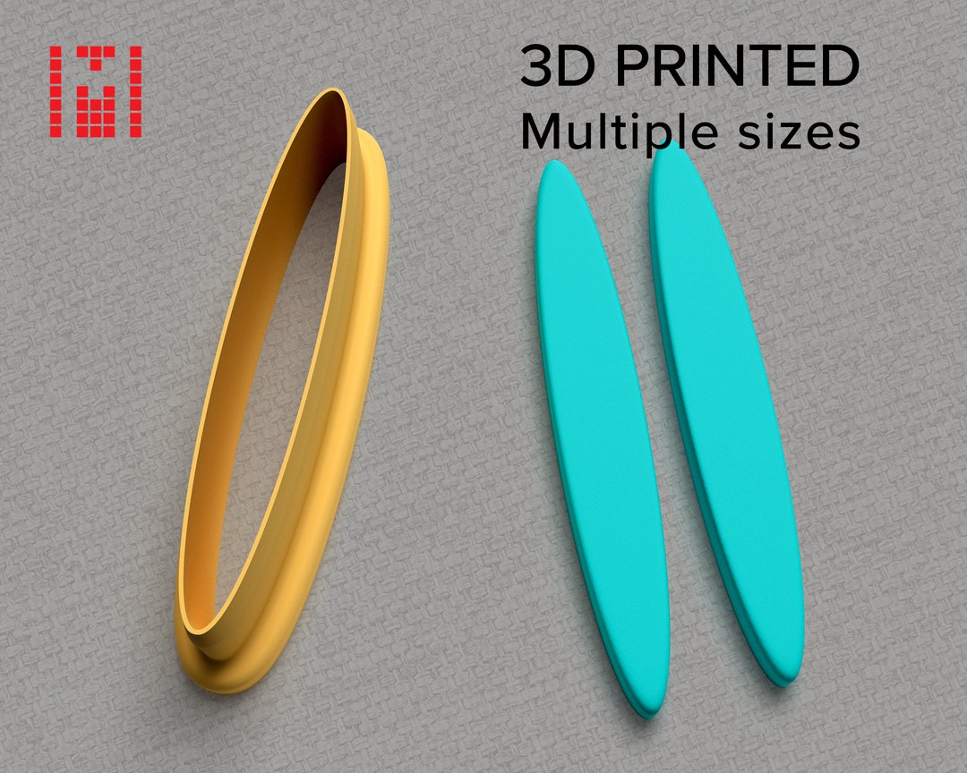 Thin Oval Shape Type A Polymer Clay Cutters for Handmade Jewelry 6 ...