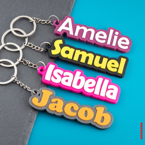 Keyring Keychain Personalised 3D Printed Party Bag - Etsy