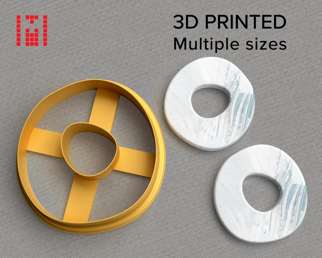 Round Donut Free Form Shape Cutters for Polymer and Metal Clay 8 ...