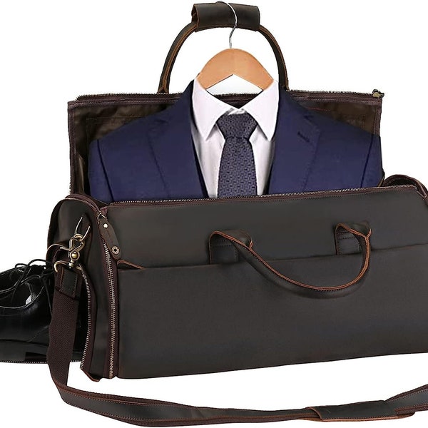 Leather Garment Bag - Etsy