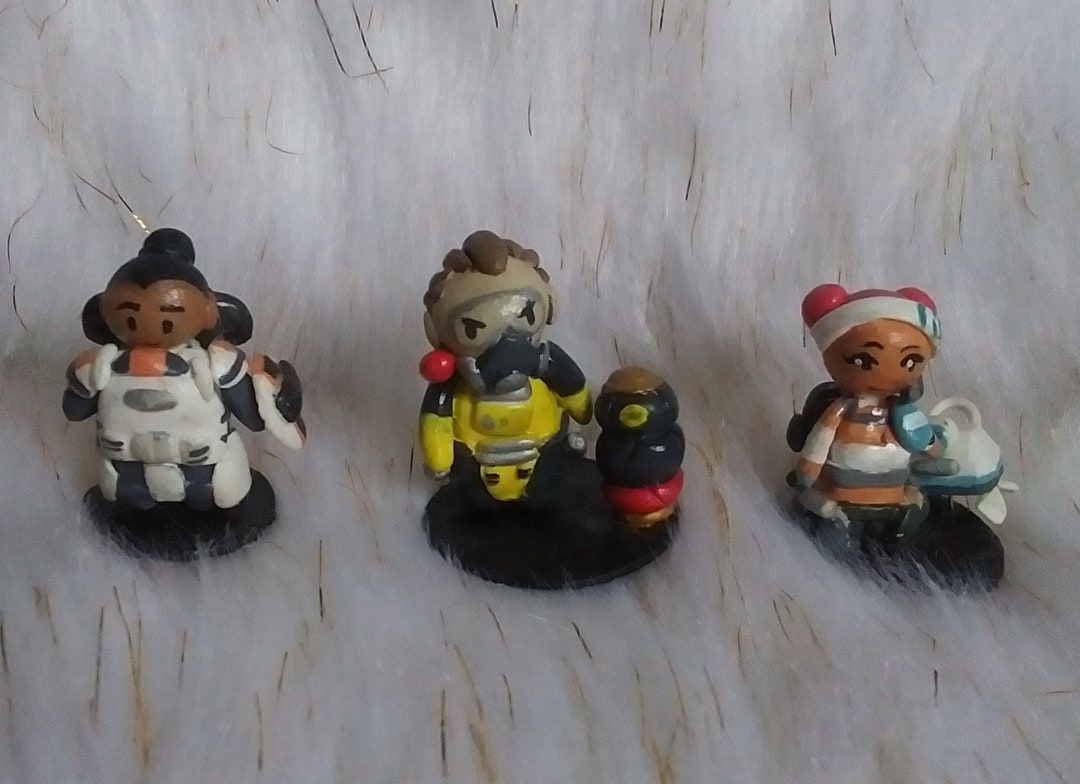Apex Legends Clay Mini Figures Gibraltar Caustic Lifeline Bloodhound - Etsy