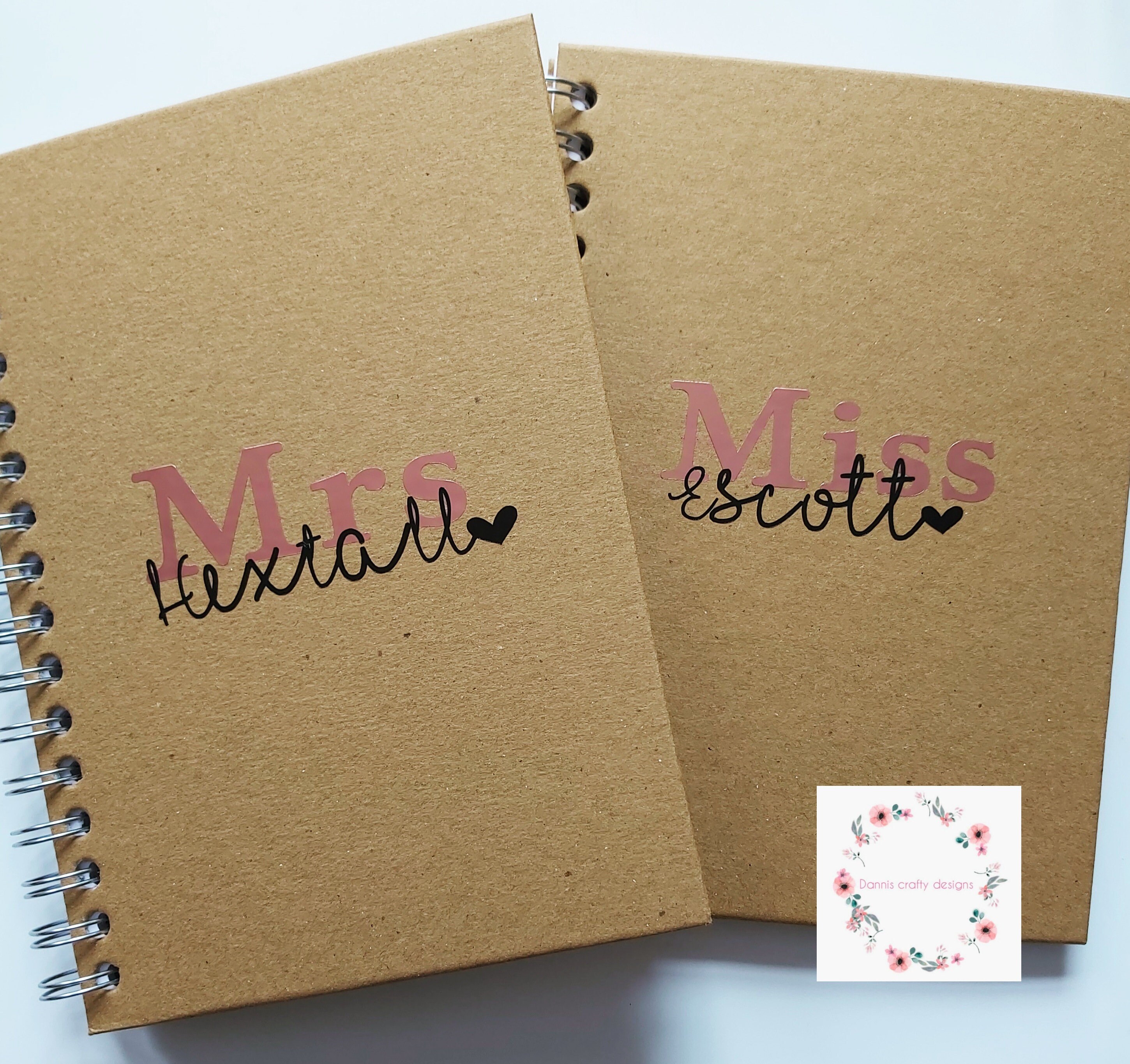 Beautiful Notebooks Personalised With Any Names or Initials - Etsy UK