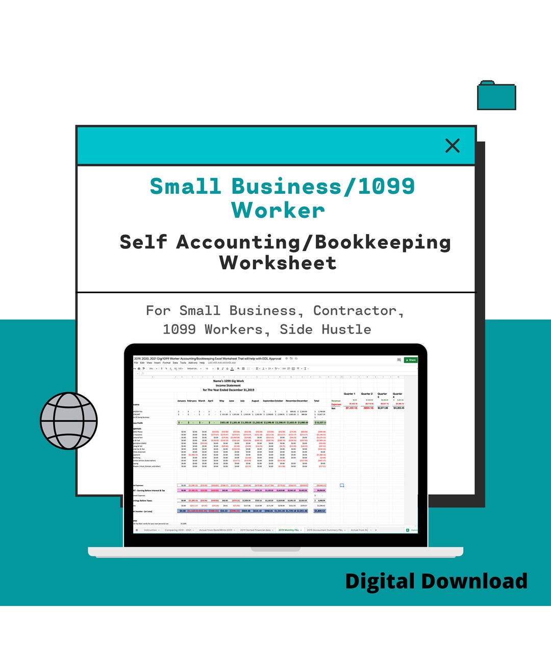 Small Business/contractor(1099 Worker)/ Side Hustle Accounting ...