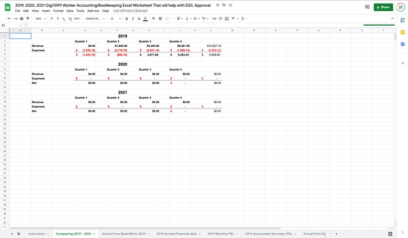 Small Business/contractor(1099 Worker)/ Side Hustle Accounting ...