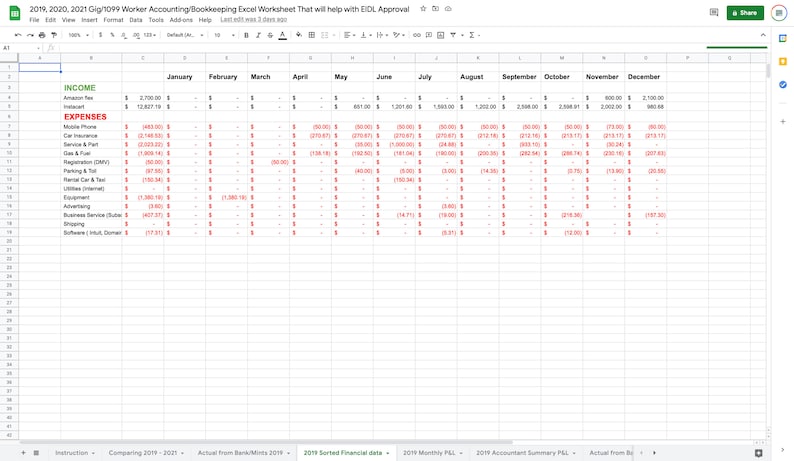 Small Business/contractor(1099 Worker)/ Side Hustle Accounting ...