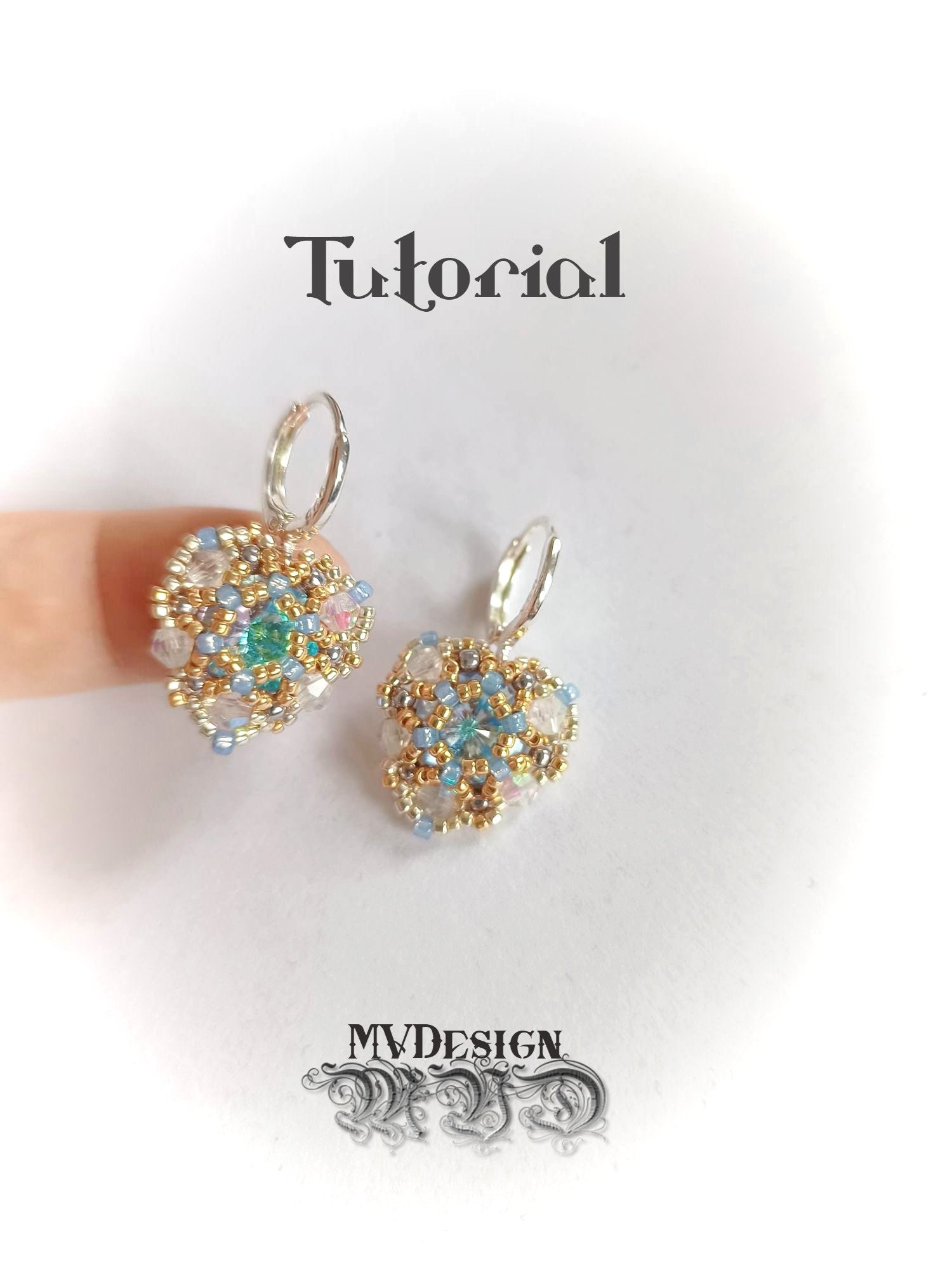 Tutorial Earrings Crystal Heart - Etsy