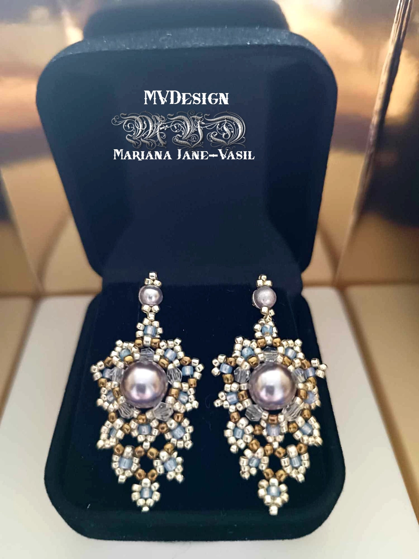 Tutorial Earrings Silver Rain - Bead Pattern PDF - Etsy