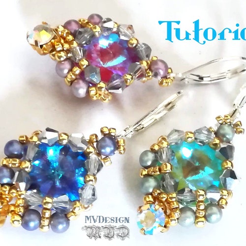 Tutorial Bead Earrings My Little Beauties Bead Pattern PDF - Etsy