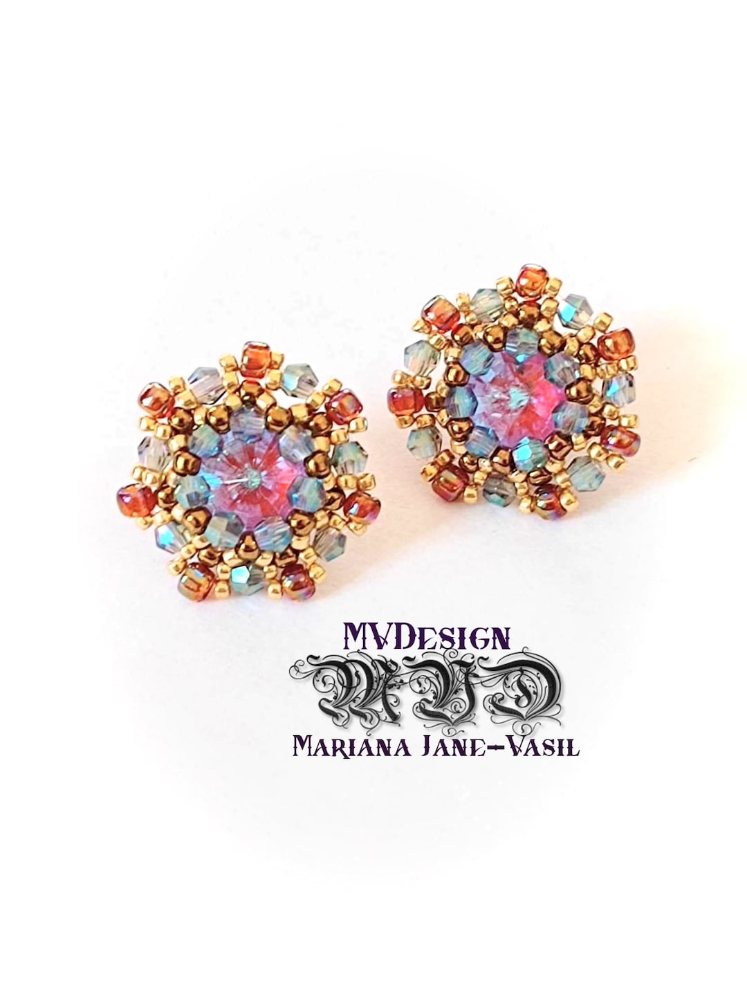 Tutorial Earrings Fiona - Bead Pattern PDF - Etsy