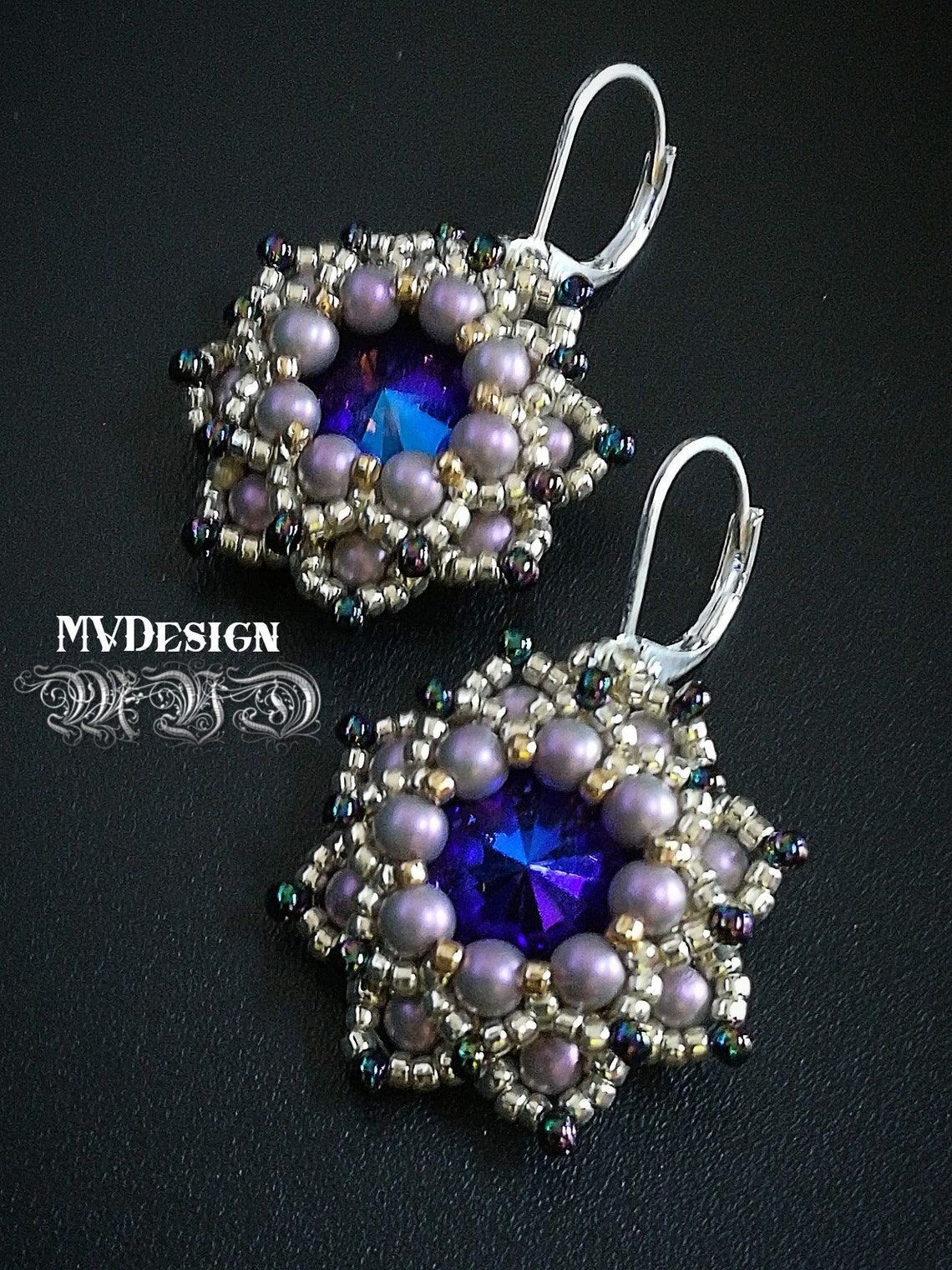 Tutorial Bead Earrings Star Flower Bead Pattern PDF - Etsy