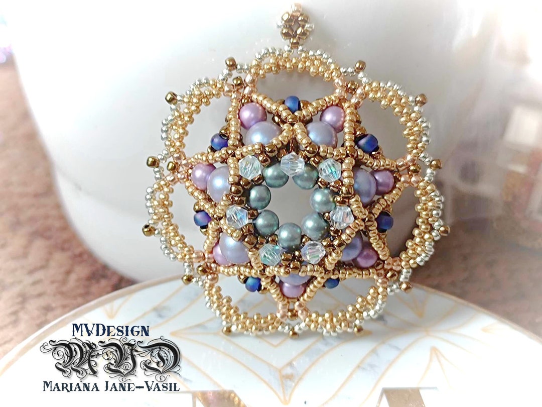 Tutorial Byzantine Pendant - Bead Pattern PDF - Etsy