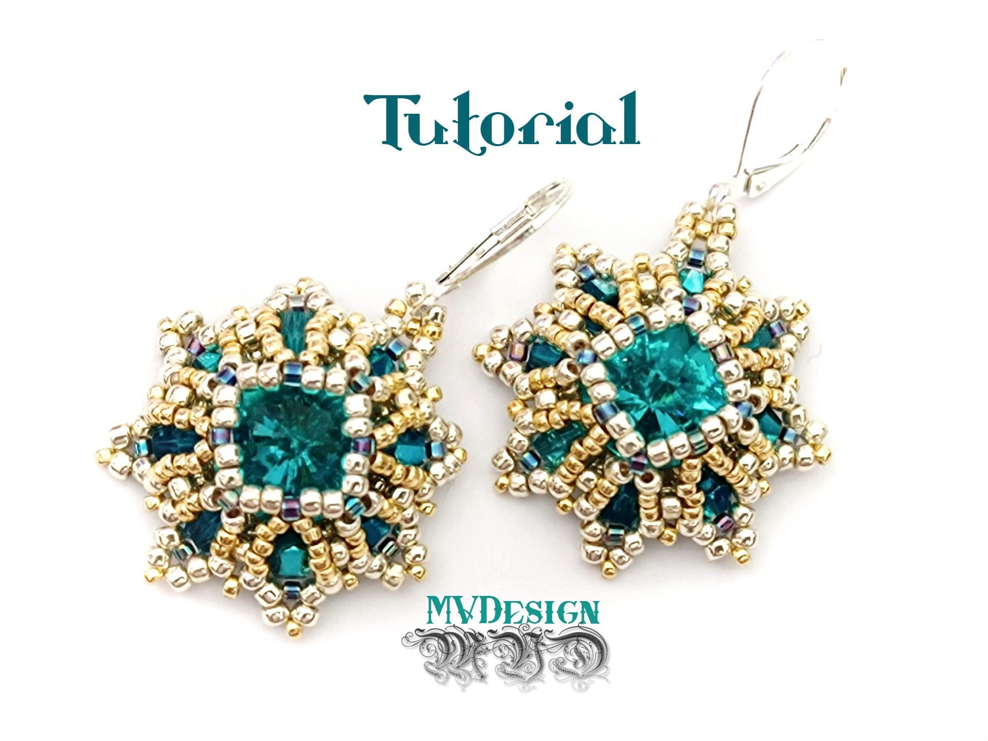 Tutorial Earrings Blue Dream - Bead Pattern PDF - Etsy