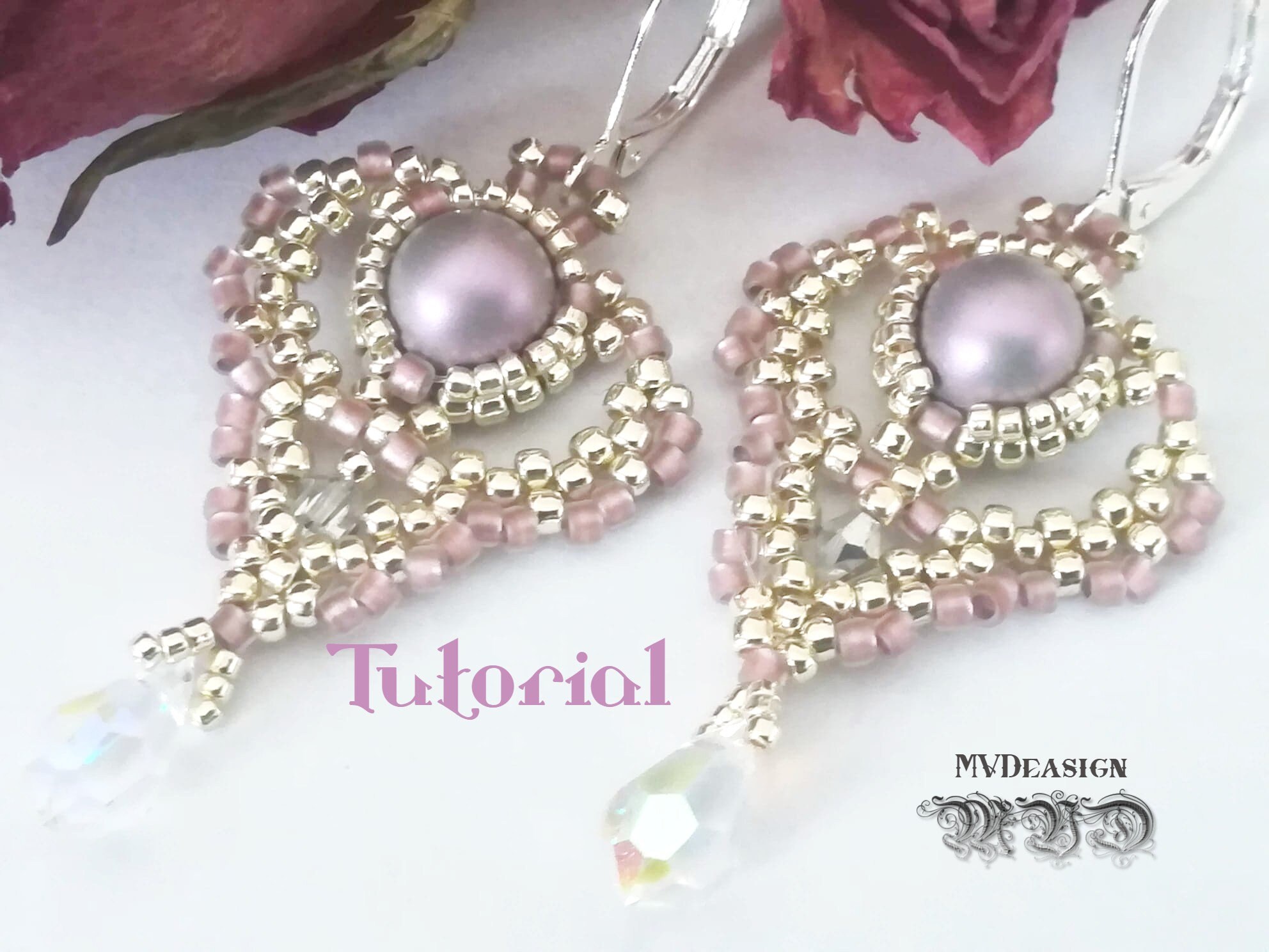 Tutorial Romantic Earrings - Bead Pattern PDF - Etsy