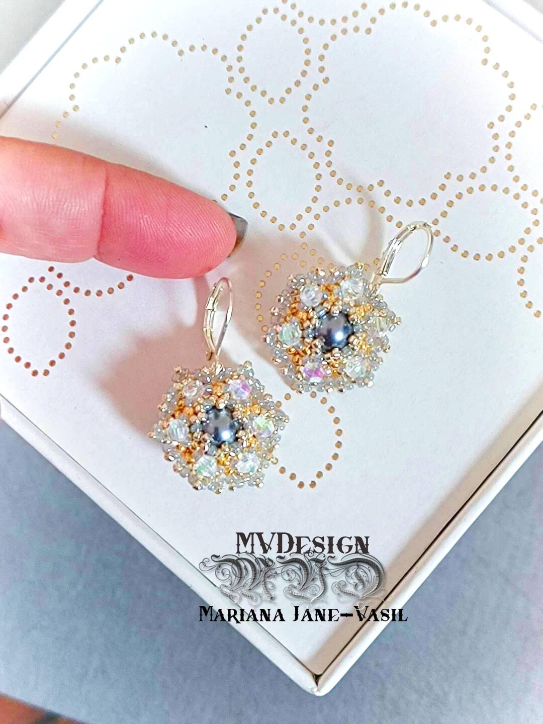 Tutorial Fortunate Earrings - Bead Pattern PDF - Etsy