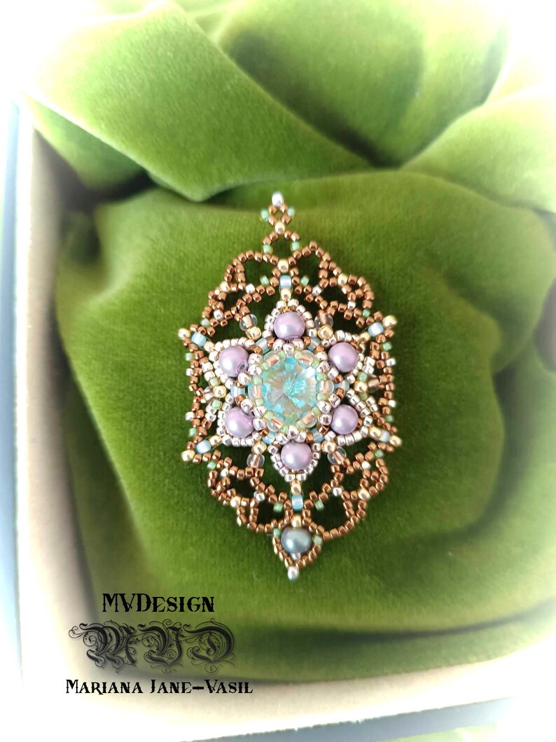 Tutorial Victorian Pendant- Bead Pattern PDF - Etsy