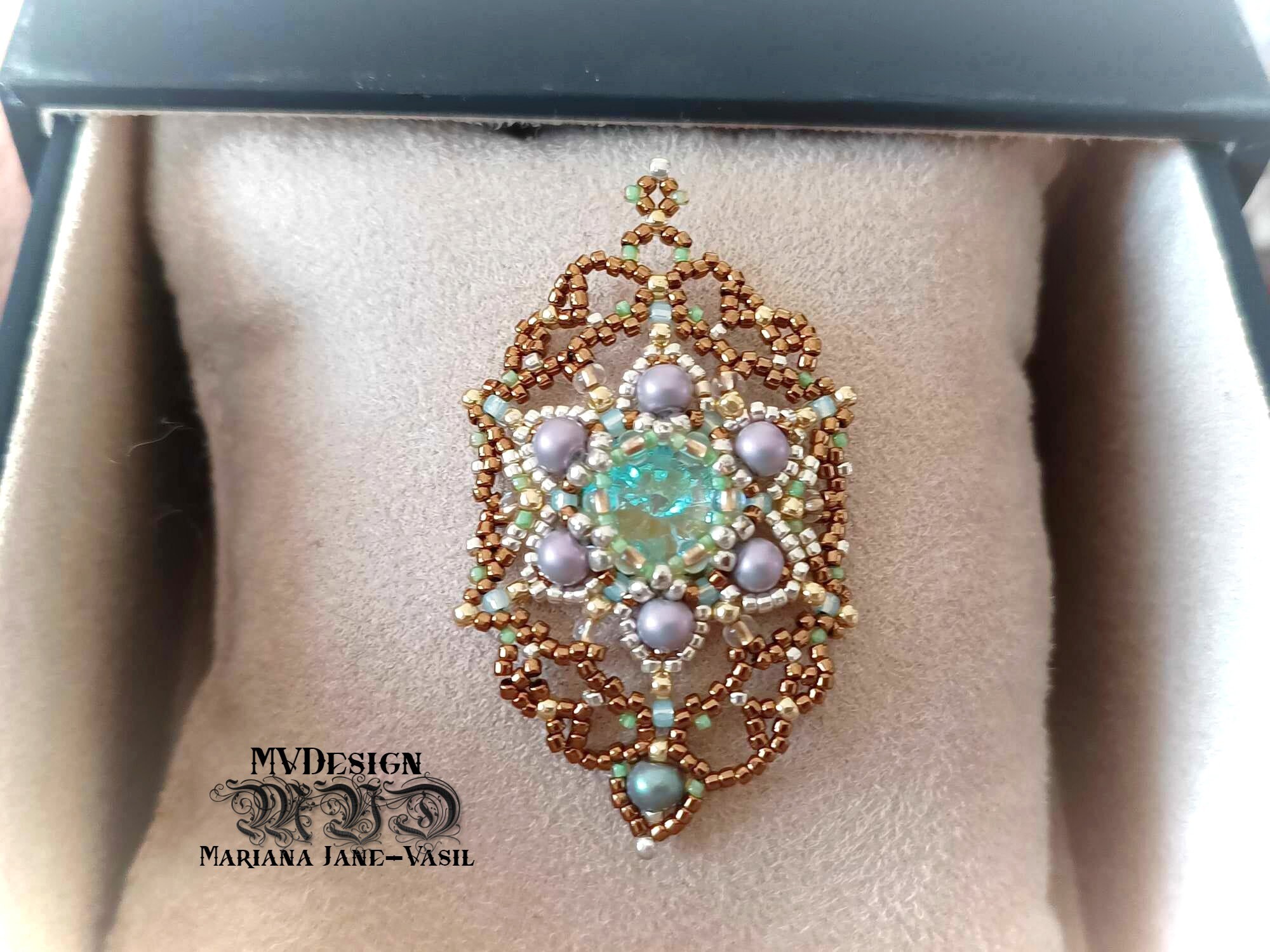 Tutorial Victorian Pendant- Bead Pattern PDF - Etsy