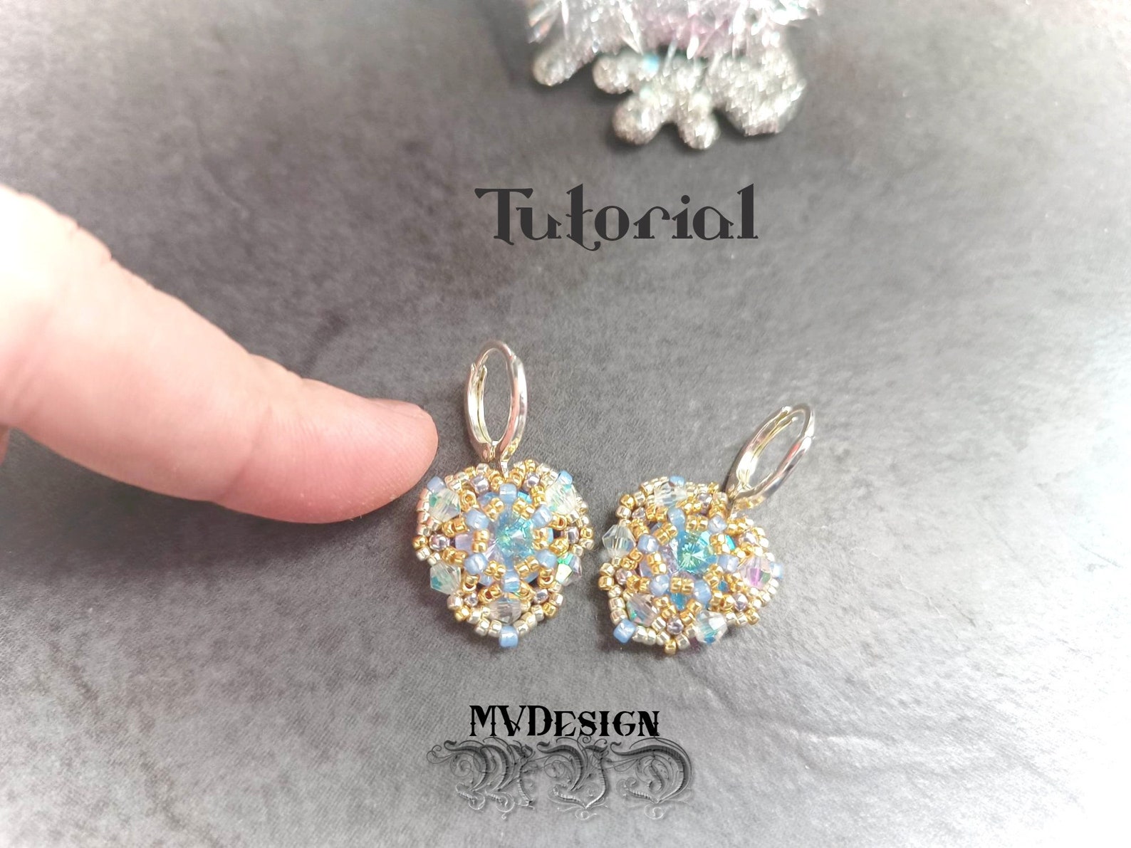 Tutorial Earrings Crystal Heart - Etsy