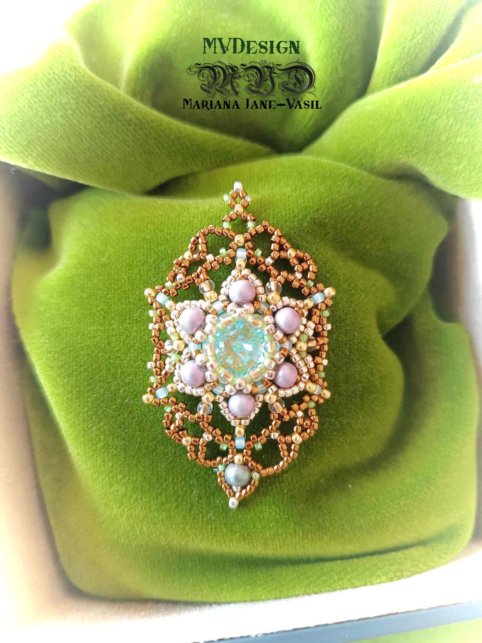 Tutorial Victorian Pendant- Bead Pattern PDF - Etsy