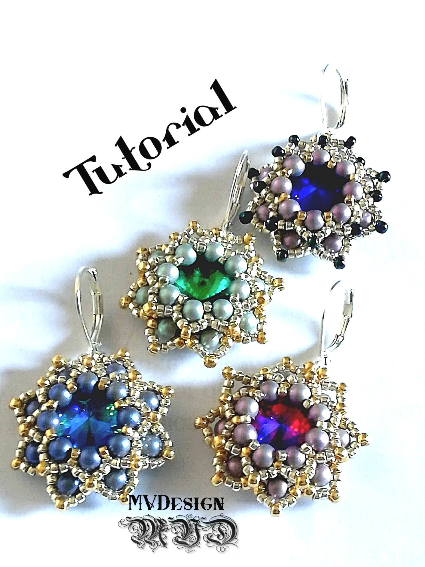 Tutorial Bead Earrings Star Flower - Bead Pattern PDF - Etsy
