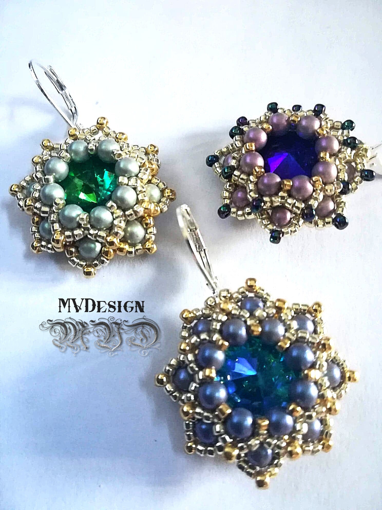 Tutorial Bead Earrings Star Flower Bead Pattern PDF - Etsy