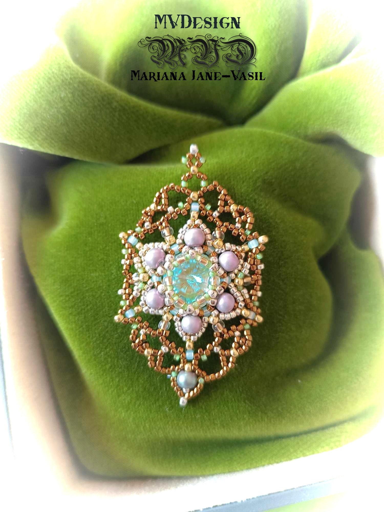 Tutorial Victorian Pendant- Bead Pattern PDF - Etsy