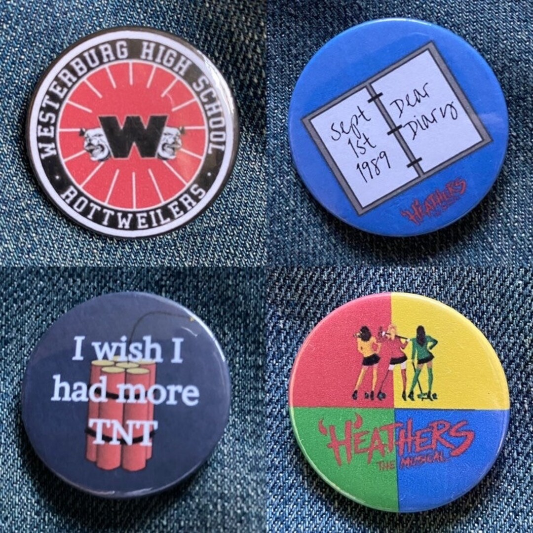 Heathers the Musical Inspired Badges - Pack of 4 - Etsy UK