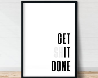 Get It Done Poster | Etsy