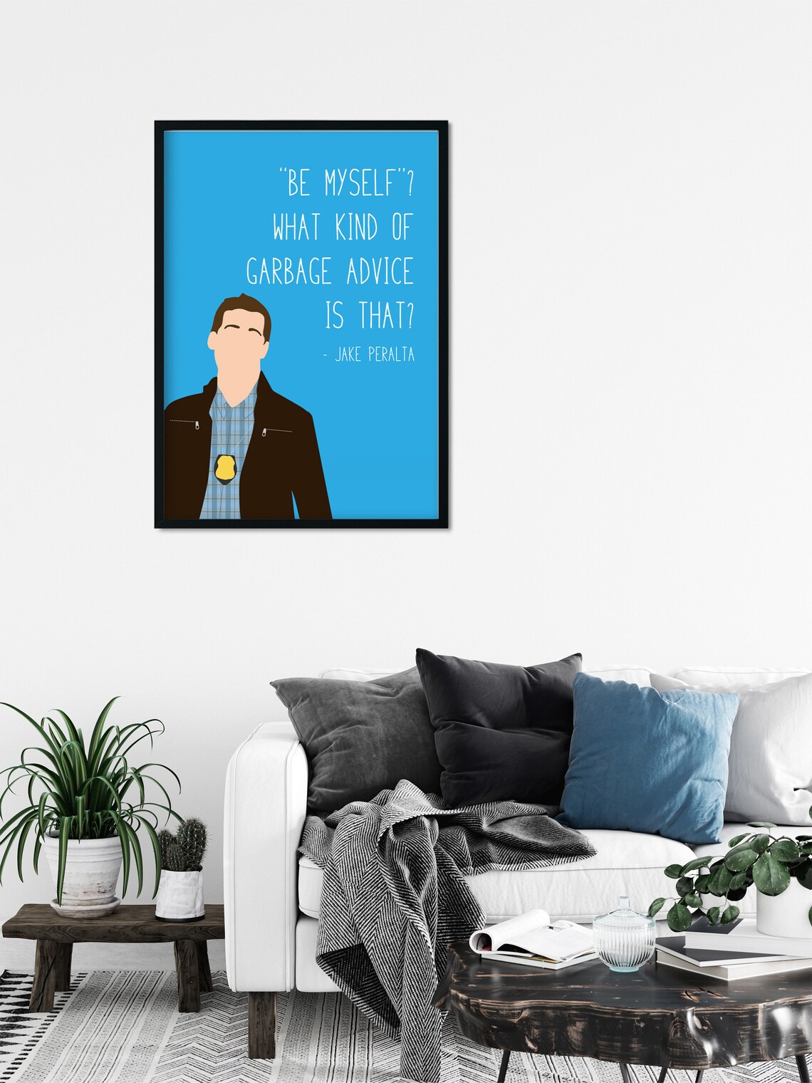 Jake Peralta "be Myself" Quote Poster | Brooklyn Nine Nine Wall Art - Etsy