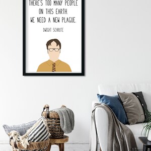 Dwight Schrute | the Office Wall Art | Plague | Funny Wall Art | the ...