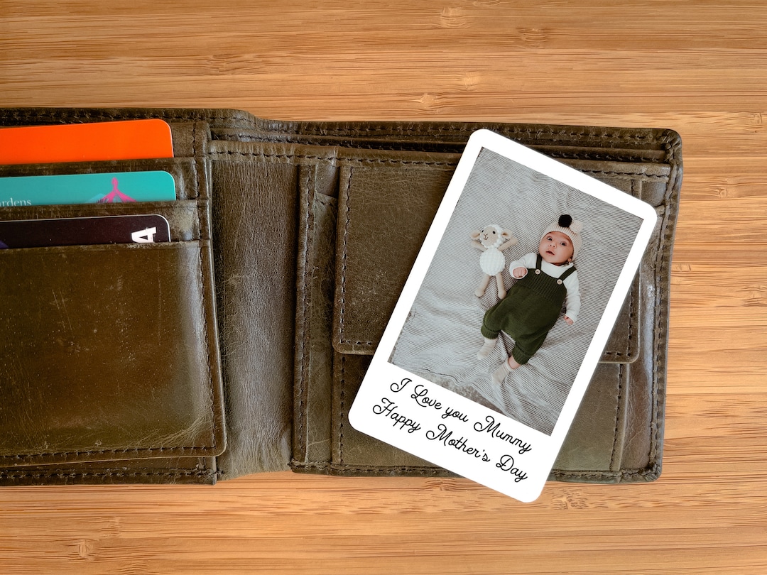 Personalised Metal Photo Card | Wallet Keepsake Photo Card | Gift for ...