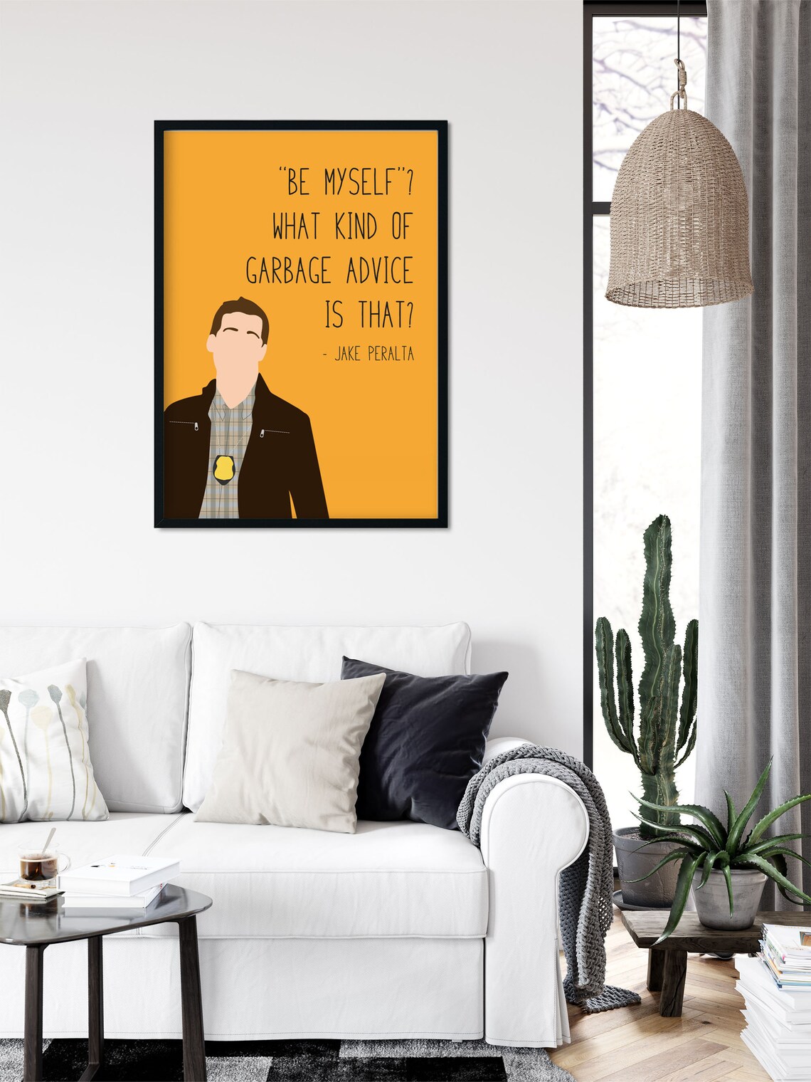 Jake Peralta "be Myself" Quote Poster | Brooklyn Nine Nine Wall Art - Etsy