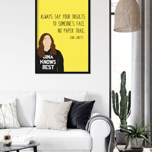 Gina Linetti | Brooklyn Nine Nine | Wall Art | Insults | Funny Wall Art ...
