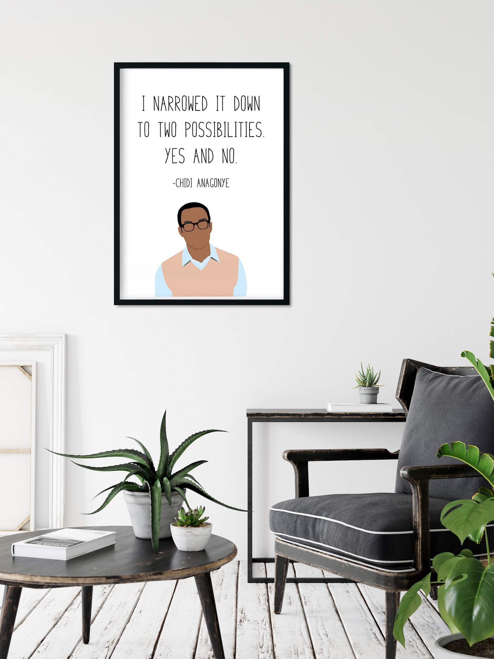 Chidi Anagonye Quote Print, "yes and No", the Good Place Poster - Etsy