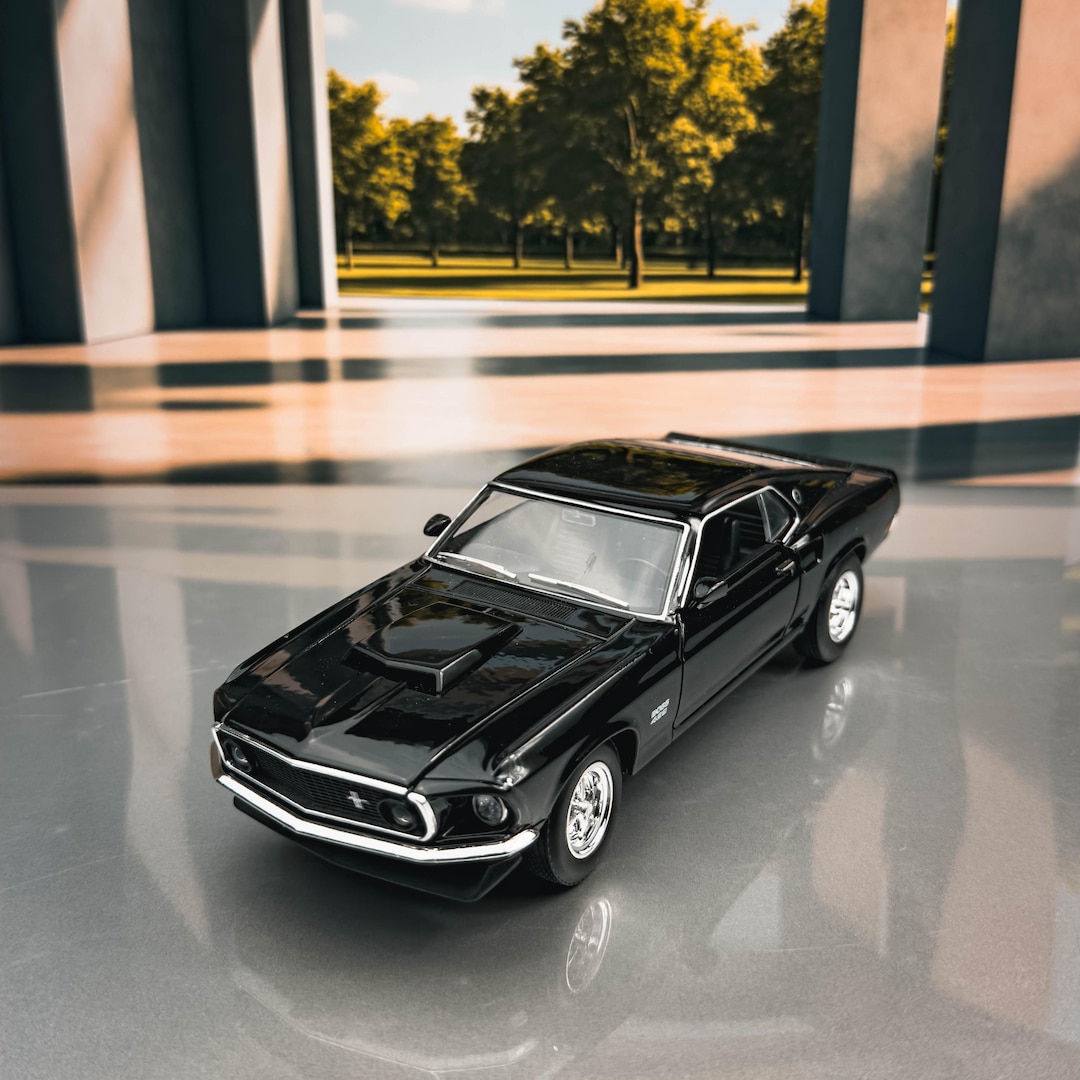 1969 Ford Mustang Boss | Vintage Diecast Model Car | Licensed Mustang ...