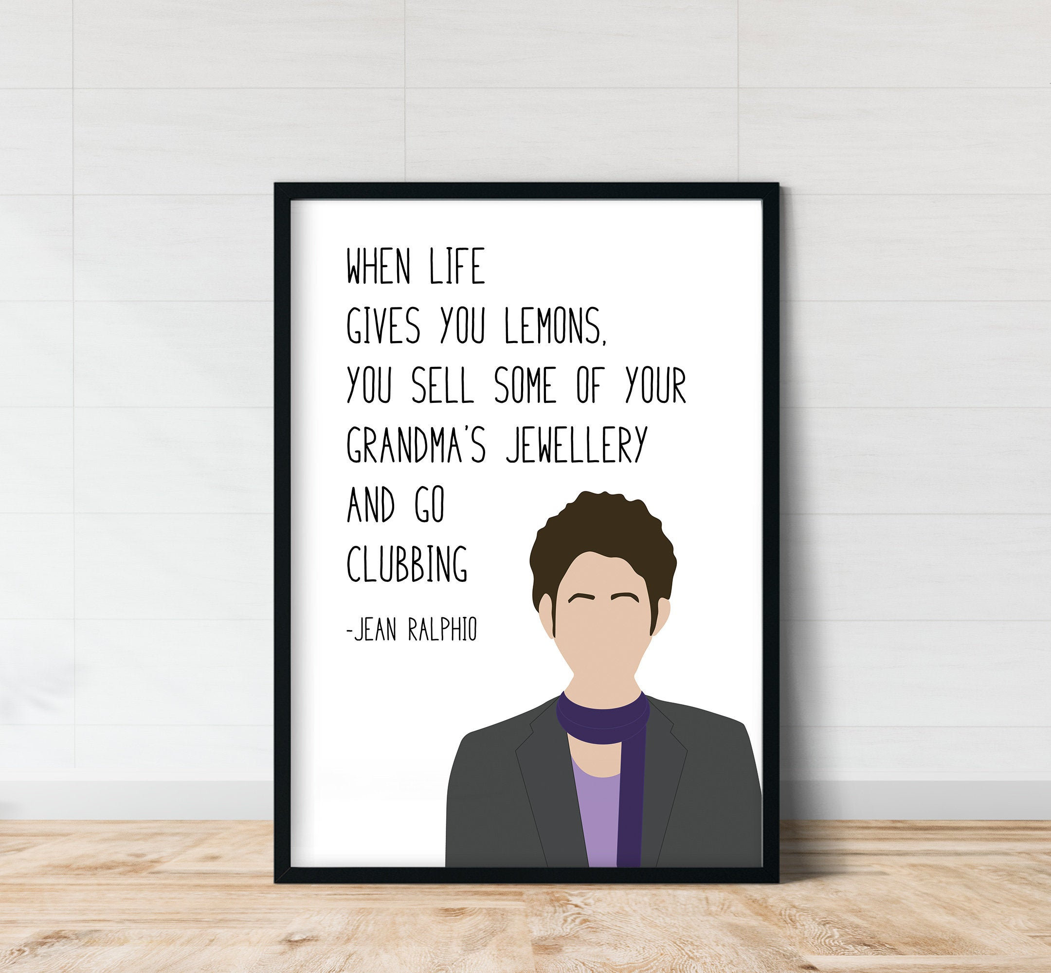 Jean Ralphio Parks and Rec Wall Art Lemons Go Clubbing - Etsy UK