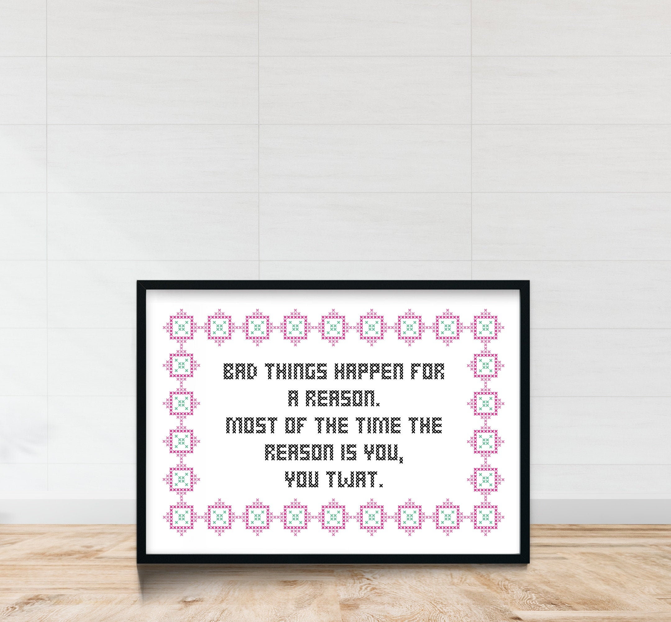 Bad Things | Unique | Demotivational Poster | Wall Art | Print | Funny ...