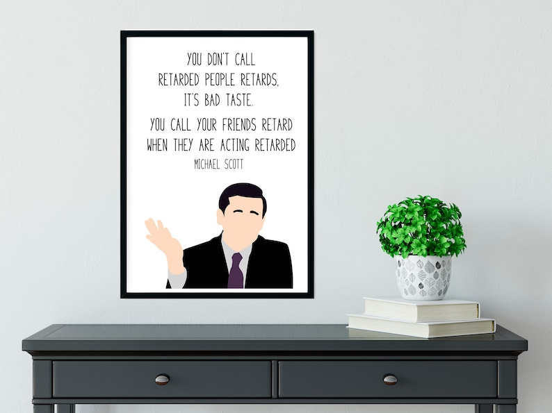 Michael Scott "bad Taste" Quote Print | the Office Funny Wall Art - Etsy