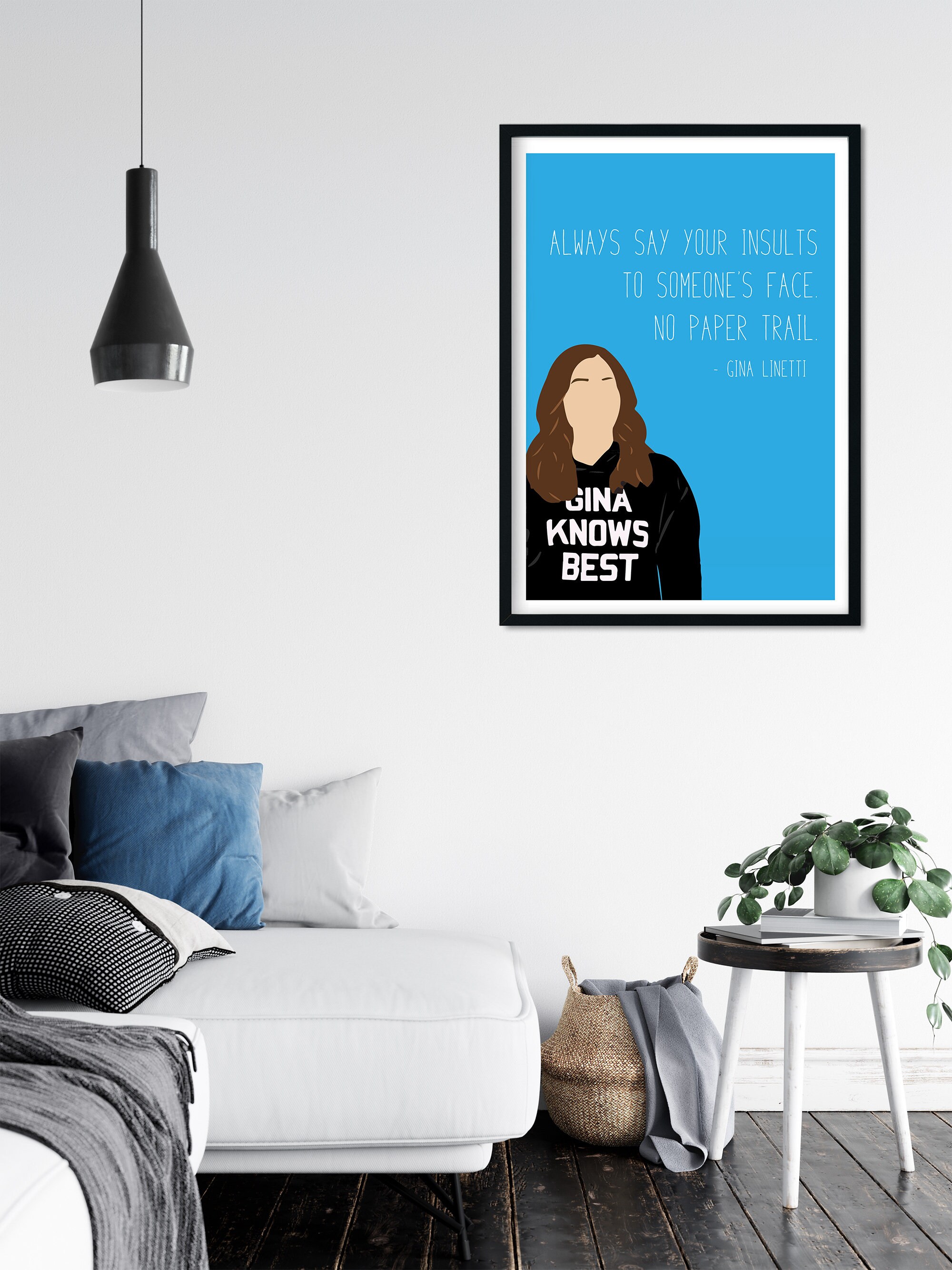 Gina Linetti Brooklyn Nine Nine Wall Art Insults Funny | Etsy