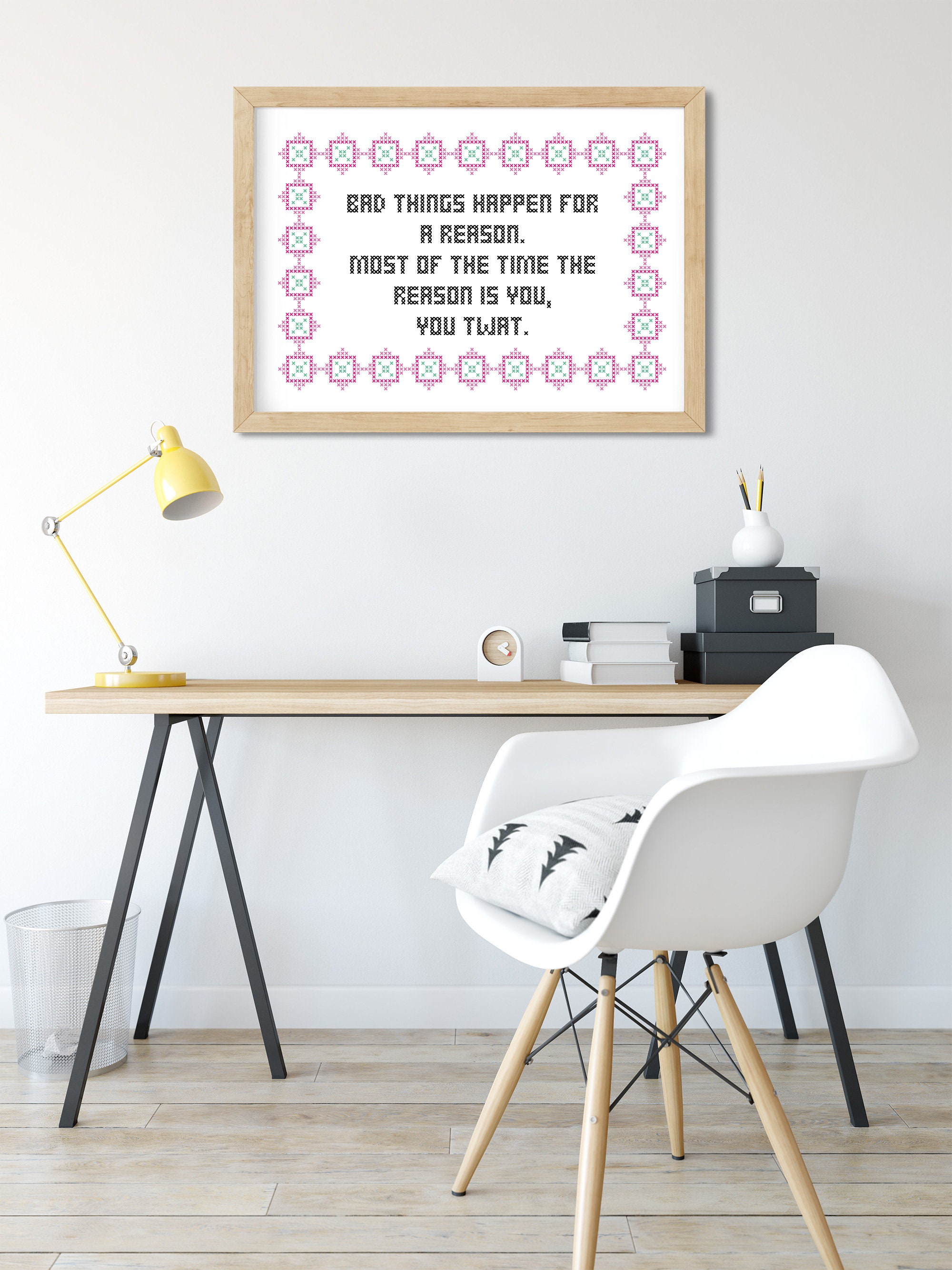 Bad Things | Unique | Demotivational Poster | Wall Art | Print | Funny ...