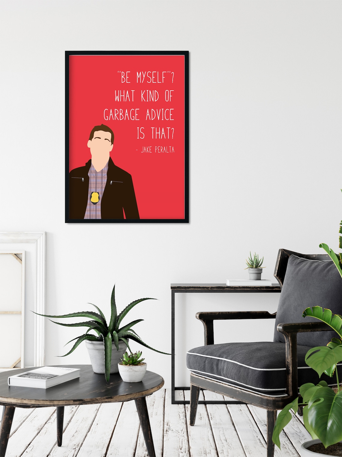 Jake Peralta "be Myself" Quote Poster | Brooklyn Nine Nine Wall Art - Etsy
