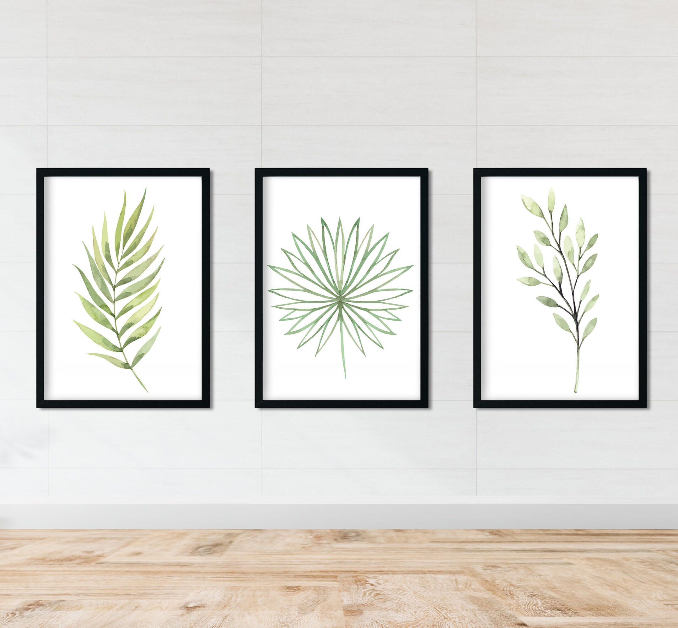 3 Piece Leaves Wall Art Leaf Poster Print Wall Decor | Etsy