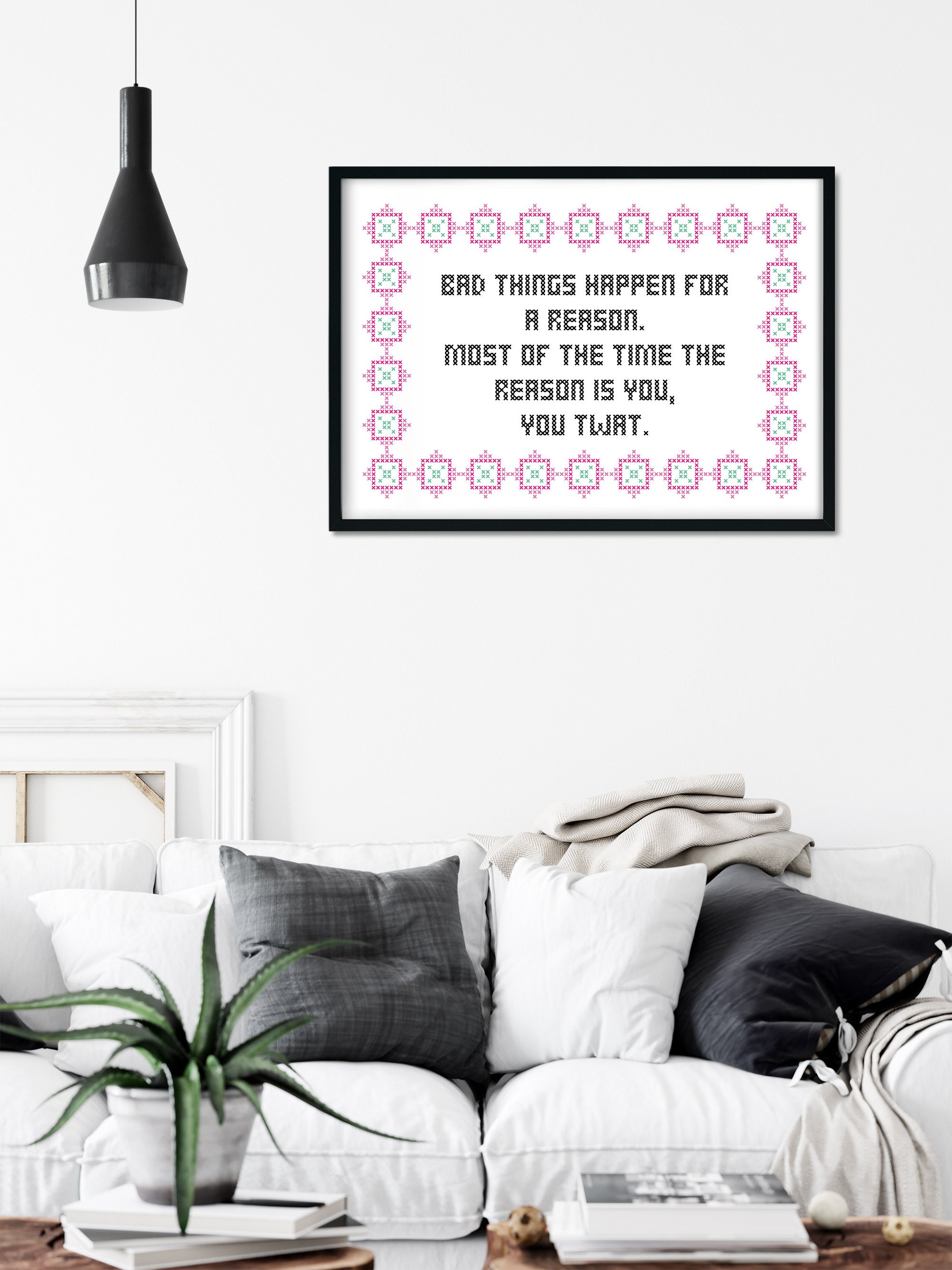 Bad Things | Unique | Demotivational Poster | Wall Art | Print | Funny ...