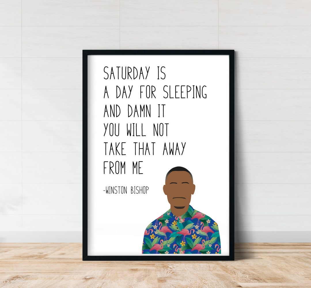 Winston Bishop Saturday New Girl Quote Print | New Girl Posters | Gift ...