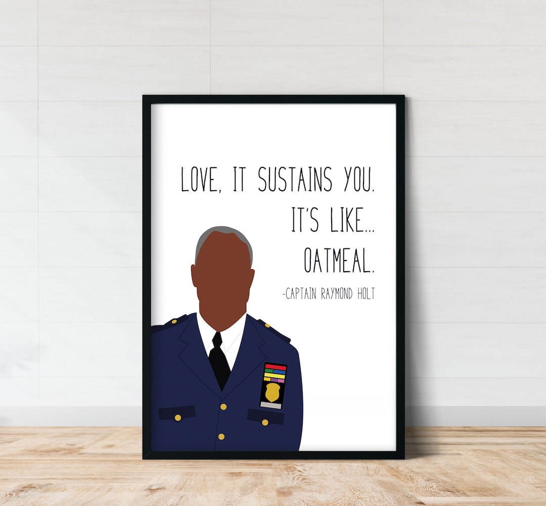 Captain Holt | Brooklyn Nine Nine | Wall Art | Oatmeal | Funny Wall Art ...