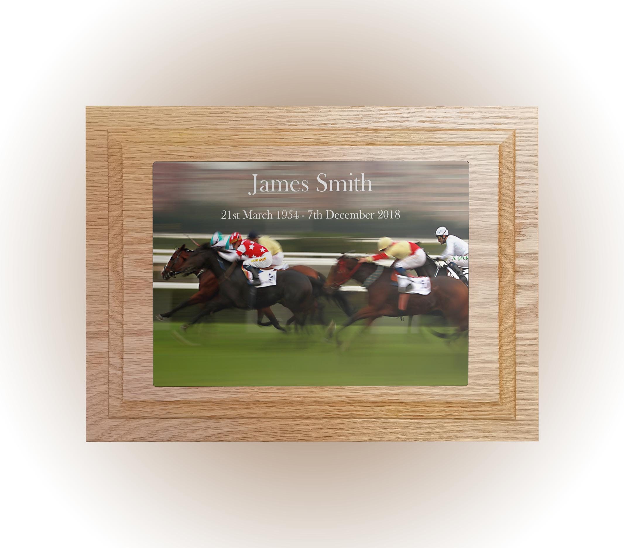 Wooden Oak Cremation Urn Ashes Casket Horse Racing Design - Etsy UK
